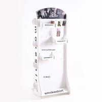 China Custom Printed Cardboard Retail Display Stand with Hooks | FSC POP Rack for sale