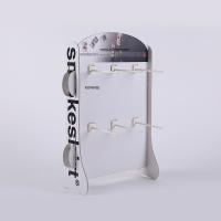 China Custom Printed Cardboard Retail Display Stand with Hooks | FSC POP Rack for sale