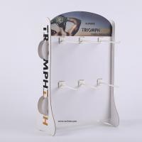 China Custom Printed Cardboard Retail Display Stand with Hooks | FSC POP Rack for sale