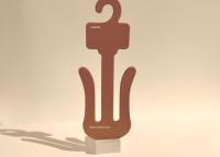 China Sustainable Brown Cardboard Sandal Display Hooks | Custom Printed Footwear Hangers for sale