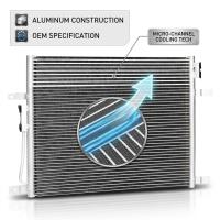 China OEM 1K0820411Q Auto AC Condenser Aluminum Parallel Flow 16mm for Audi VW for sale