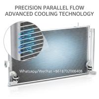 China Auto AC Condenser 635x413x16mm Parallel Flow Aluminum for Mitsubishi Lancer ES 2008-2014 for sale