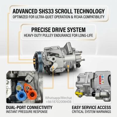 China SHS33 Electric AC Compressor 58dB R134a OEM Replacement for Benz S400 S500 Hybrid W221 W222 for sale