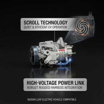 China Electric AC Compressor 380V DC Scroll OEM Replacement for Nissan Leaf 2011-2023 Ultra Silent 55dB for sale