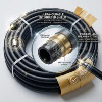 China 5/8 Inch 16mm ID 23mm OD Nylon Barrier Automotive AC Discharge Hose Assembly with Aluminum Crimp Fittings for sale