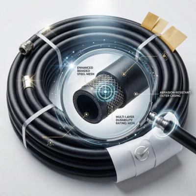 China Reduced Barrier 5/16 SAE J2064 AC Refrigerant Hose 8mm ID R134a R1234yf 15mm OD for sale