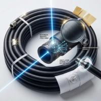 China High Pressure Discharge AC Hose Assembly 13mm ID 4000 PSI Burst Steel Fittings for sale