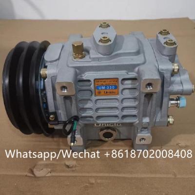 China Auto AC Compressor UM33/UM-330 Standard Size with 2PK Grooves and 1-Year Warranty for sale