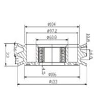 China ISUZI 10PA17C 133mm 12V 2A Air Conditioner Clutch with 30×52×22mm Bearing Size for sale