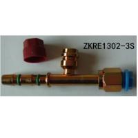 China R134A AC Compressor Manifold Fittings 5/8 O-Ring ZKRE1302-3S with H Charge Port for Automotive Refrigerant Systems for sale