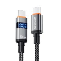 China ESSAGER ES-X61 USB-C to USB-C 100W Fast Charging Cable 1m 2m with 480Mbps Data Transfer for sale