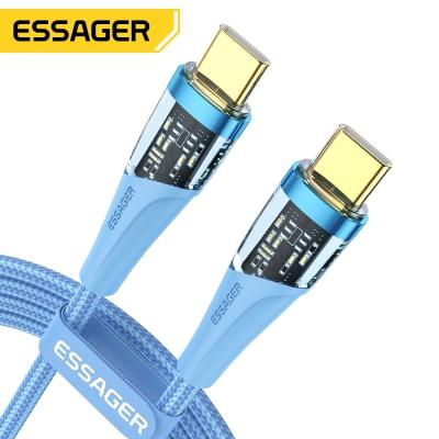 China Essager 100W 5A Type-C to Type-C Fast Charging Cable 1m/2m with PD Support for Mobile Devices for sale