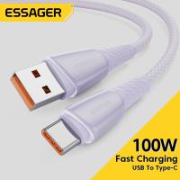 China Essager 100W USB A to Type-C Fast Charging Cable 0.5m 1m 2m 3m for Huawei Xiaomi Phone for sale