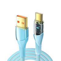 China Essager PVC USB A to Type C Cable 100W 7A Fast Charging 480Mbps Data Transfer Transparent Design for sale