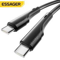 China Essager 100W 60W Fast Charging Type-C to Type-C Cable with E-MARK Chip and 5A Current Support for sale