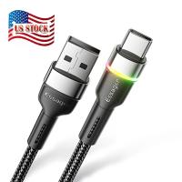 China Essager USB A to Type C Cable with Color Indicator LED Light 3A Fast Charging USA Stock for sale