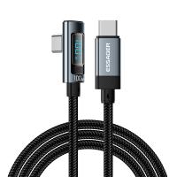 China ESSAGER ES-X47 Aluminum Alloy USB-C to USB-C Charging Cable 100W Power 480Mbps Data Transfer 1m 2m Length for sale