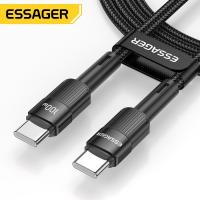 China ESSAGER USB C to C Fast Charging Cable 100W with Braided Design and USB 2.0 Data Transfer for sale