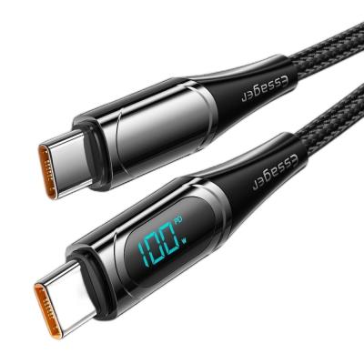 China Essager Digital Display PD QC3.0 USB Cable 100W 20V/5A Type-C Fast Charging with Data Transfer for sale