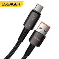 China Essager 66W 6A USB-A to Type-C Charging Cable 0.5m 1m 2m 3m Lengths with 480Mbps Data Transfer for sale
