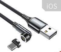China Essager 540° Rotation L 3-in-1 Magnetic USB Charging Cable with 8-Pin Fast Charging and Data Transfer for sale