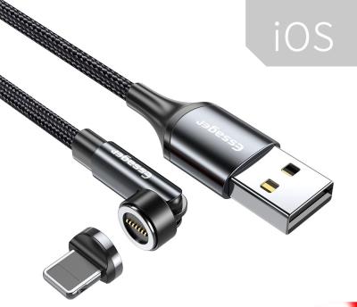 China Essager 540° Rotation L 3-in-1 Magnetic USB Charging Cable with 8-Pin Fast Charging and Data Transfer for sale