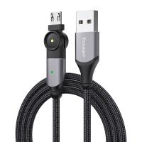China Essager 180° Rotating USB-A to Micro-B Fast Charging Cable with LED Indicator and Braided Construction for sale