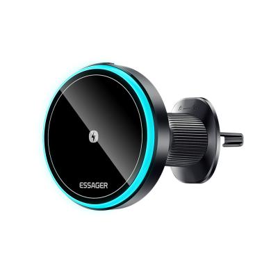 China ESSAGER T1 Magnetic 15W Wireless Charging Air Vent Car Mount Phone Holder for 4.0-6.7 Inch Devices for sale