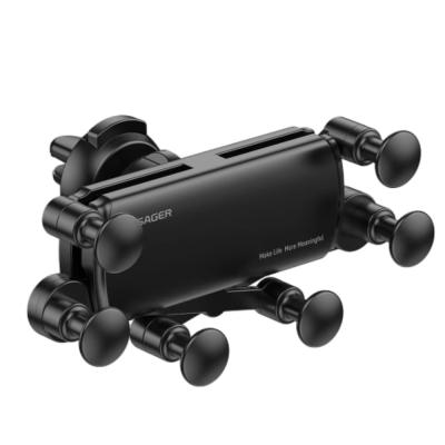 China ESSAGGER 2022 Tourist Six-Point Gravity Car Mount Phone Holder for 4-7 Inch Smartphones with 360° Rotation for sale