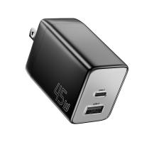 China ESSAGER ES-CD40 GaN PD 45W Dual Port USB-C Charger with QC4.0 Support for Smartphones and Laptops for sale
