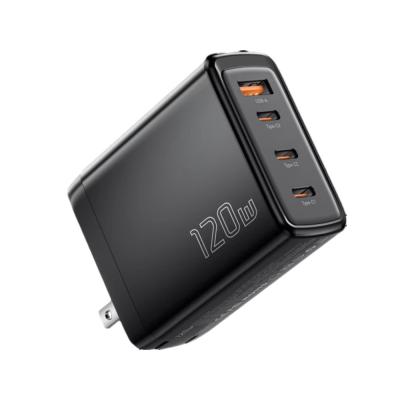 China Essagar 120W GaN Fast Charger with 3 Type-C & 1 USB-A Ports for Multiple Device Charging for sale