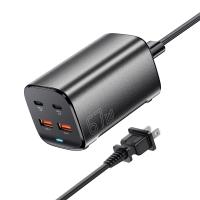 China ESSAGER ES-CD35 67W GaN Dual USB C USB A PD Charger with 4 Ports and International Plugs for sale