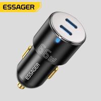 China Essager 60W 66W Type-C USB-A Car Charger with PD QC Fast Charging for 12-24V Vehicles for sale