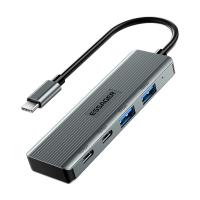 China ESSAGER ES-HB02 4-Port USB-C Hub with 10Gbps Speed and 10cm Cable - Aluminum Alloy Dock for sale
