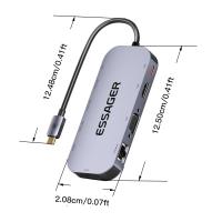 China Essager 11-in-1 USB-C Hub with 100W PD Fast Charging and 5Gbps Data Transfer for MacBook and Laptops for sale
