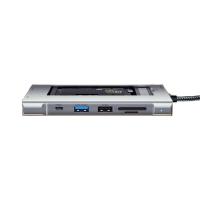 China Essager 8-in-1 USB-C Hub with M.2 SSD Enclosure - 10Gbps Speed, 100W PD Charging, HDMI & Card Readers for sale