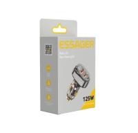 China Essager 125W Transparent Car Charger with Digital Display 2 USB Type-C Fast Charging QC4.0+ PD3.0 for sale