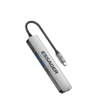 China Essager QingHong 7-in-1 USB-C Hub with 60W PD Charging and 4K 30Hz HDMI Output for sale