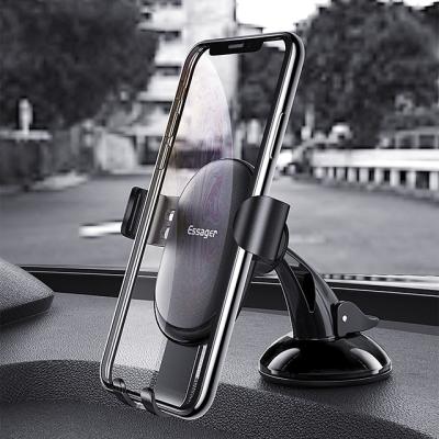 China Essager Universal Car Phone Holder with Suction Base for 4.5-6.5 inch Mobile Phones, PC+ABS Material for sale
