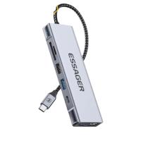 China ESSAGER 8-in-1 USB-C Hub with M.2 SSD Enclosure - 10Gbps Data Transfer, PD 100W Charging, HDMI Output for Laptop Expansion for sale