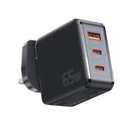 China Essager Matrix GaN 65W USB-C USB-A Travel Wall Charger with 65W PD Fast Charging for Mobile Phones for sale