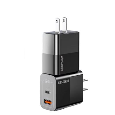 China Essager 33W GaN Dual Port Fast Charger with USB-A & USB-C Power Delivery Technology for sale
