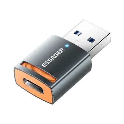 China ESSAGER ES-OTG17 USB OTG Adapter with 5Gbps USB 3.0 and 5A Charging Support for Multiple Device Connectivity for sale