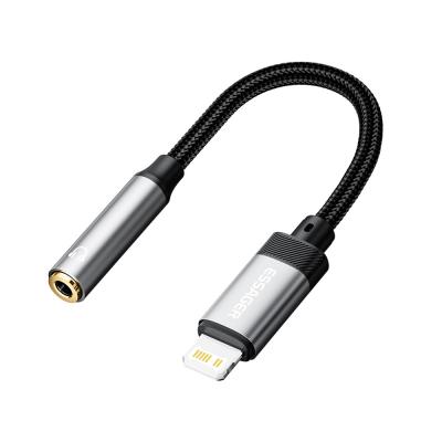 China ESSAGER ES-YP22 USB-C Lightning to 3.5mm OTG Adapter 17.5cm Cable for Mobile Phones Tablets for sale