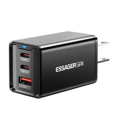 China ESSAGER JT-G67TC2U1 GaN Wall Charger 67W with 3 Ports - USB-C 20V/3.35A Output for Laptops & Mobile Devices for sale