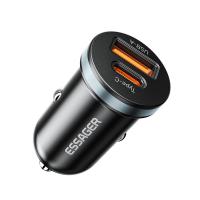 China ESSAGER ES-CC12 30W Dual Port Car Charger with QC3.0 PD3.0 Fast Charging for 12-24V Vehicles for sale
