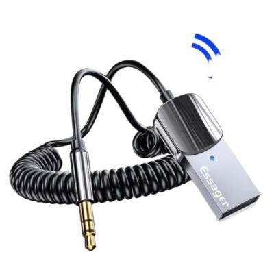 China Essager EB01 Bluetooth 5.0 Car Audio Receiver Adapter with 3.5mm Jack and 5M Wireless Range for sale