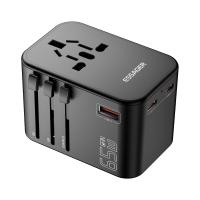 China ESSAGER JY-309 65W Universal Plug USB C PD Charger with 3 Ports and 20V/3.25A Output for Fast Device Charging for sale