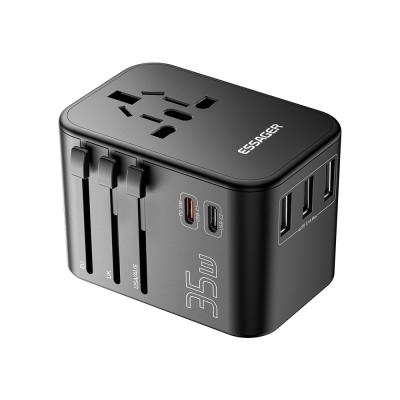 China ESSAGER JY-307Max 35W Universal Wall Charger with 5 Ports - 3 USB A + 2 USB C for Smartphones, Tablets, and Laptops for sale