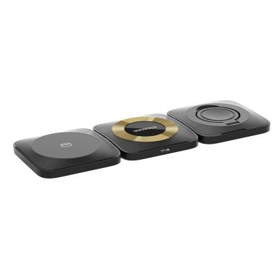 China ESSAGER 3-in-1 Magnetic Wireless Charger 15W Fast Charging Foldable Design for Phone Watch Earbuds for sale